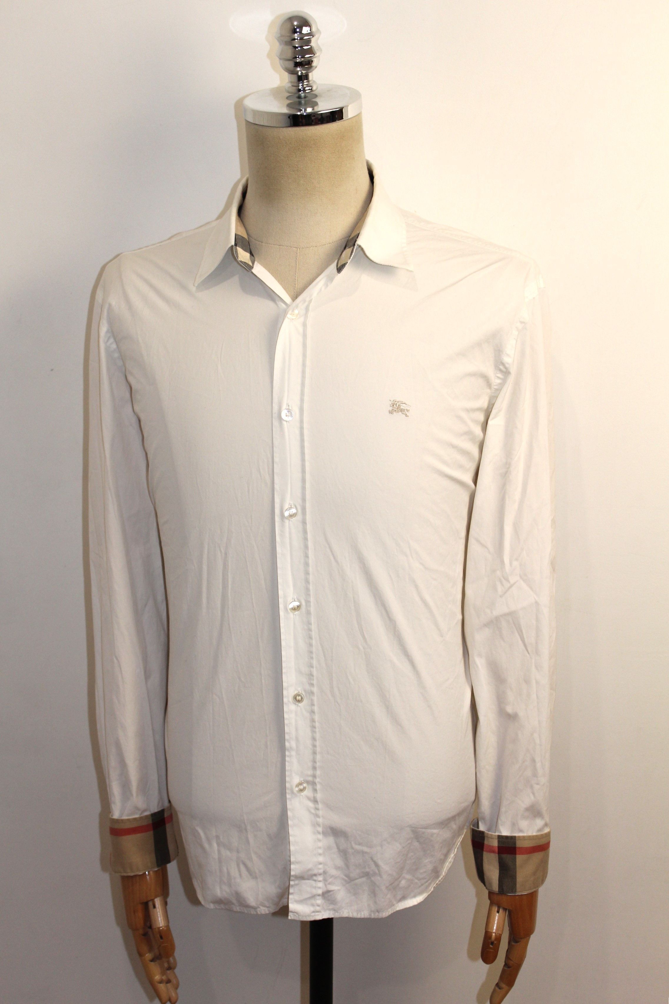 Burberry Men's Burberry Brit Long Sleeve White Shirt Size XL | Grailed