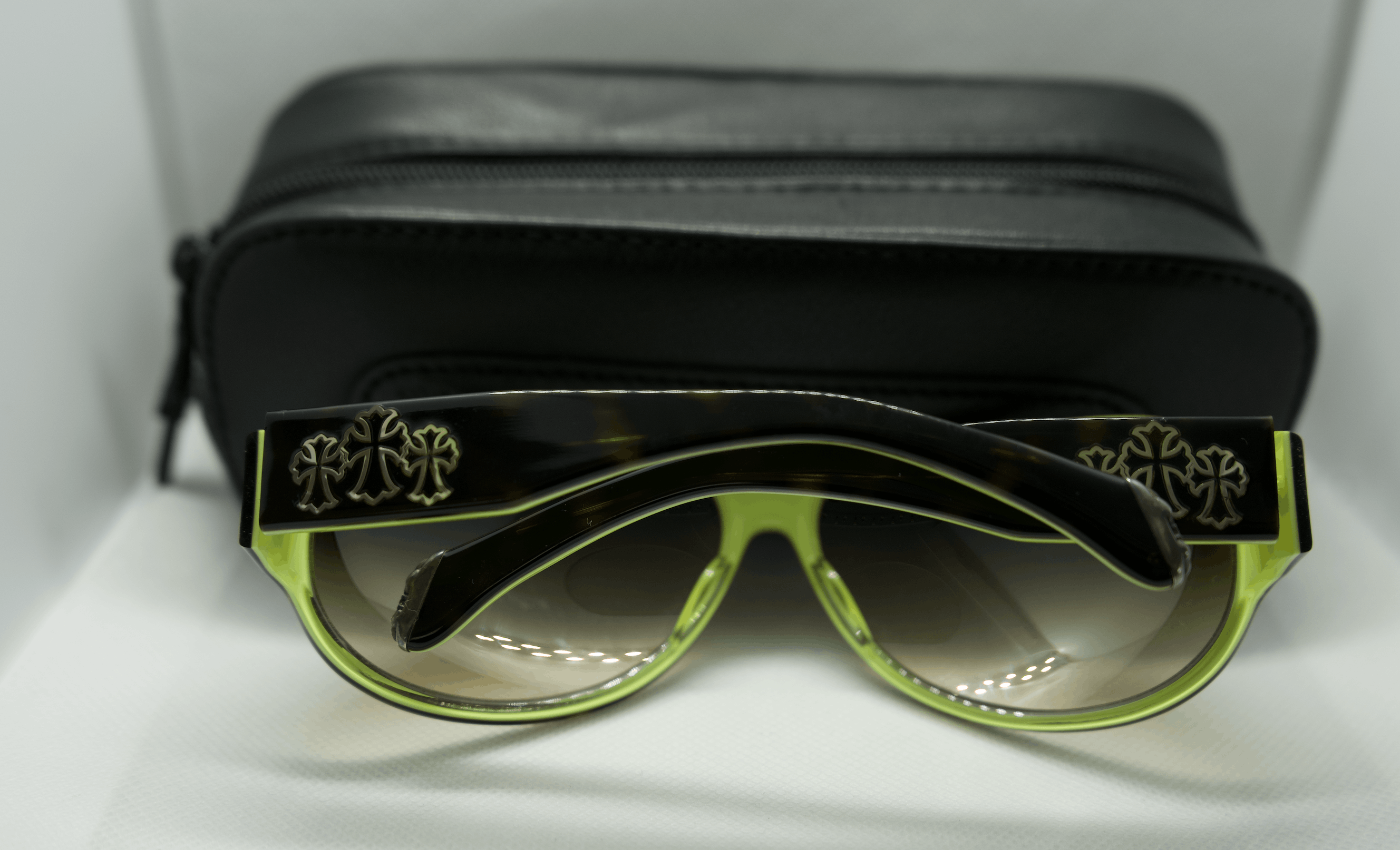 Chrome Hearts Chrome Hearts Fizzy Triple Cross Shield Sunglasses | Grailed