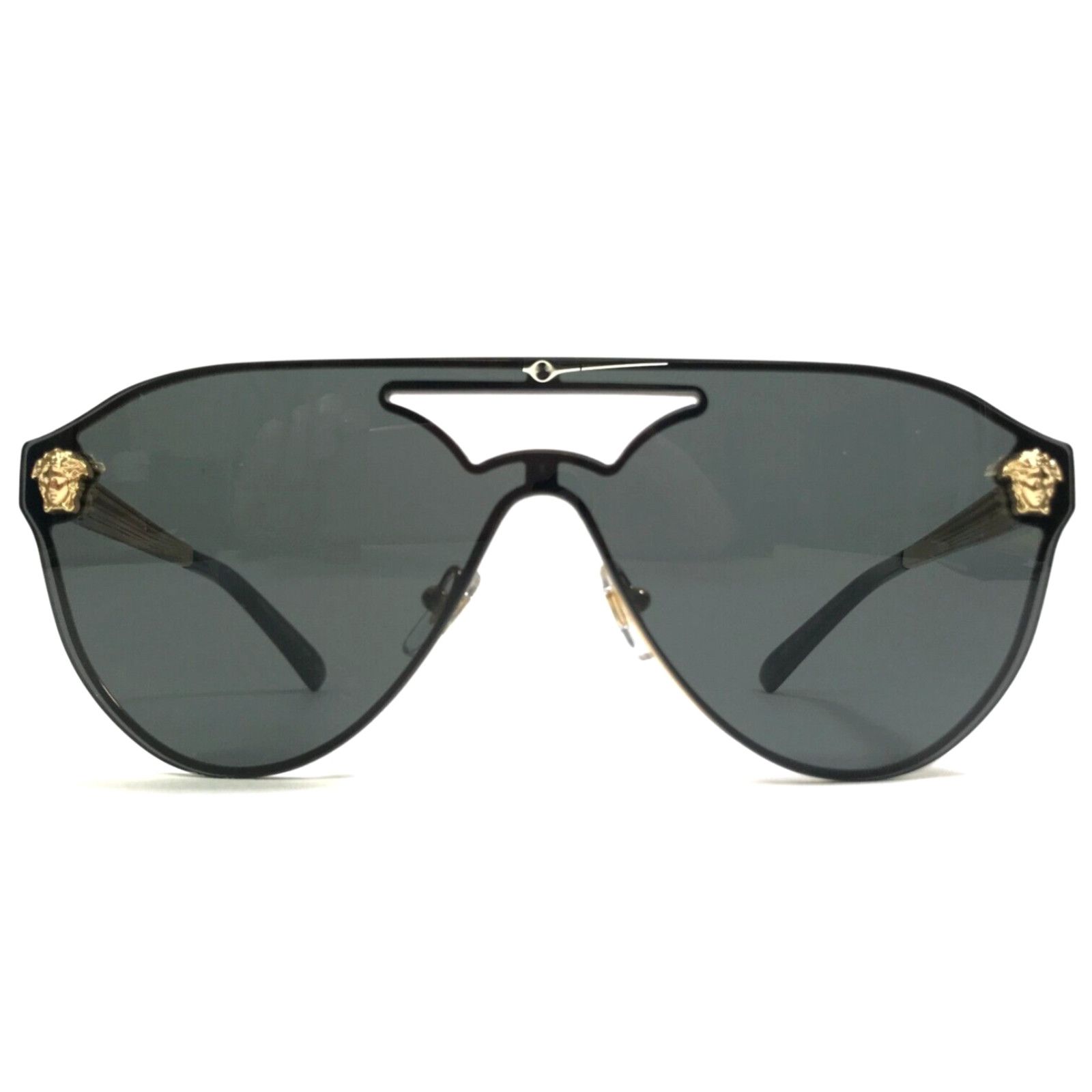 Versace Versace Sunglasses MOD.2161 1002/87 Black Gold Medusa Logos ...