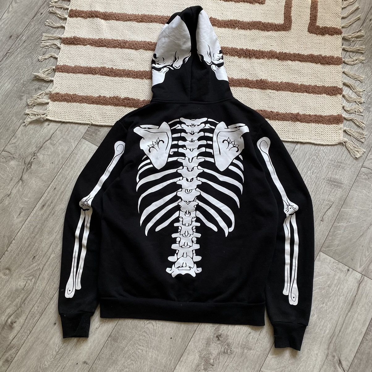 Vintage SKELETON BONES Y2K PLAYBOY CARTI STYLE HOODIE | Grailed