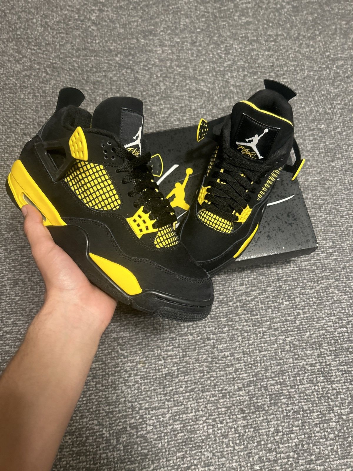 Nike Super Clean Jordan 4 Thunders | Grailed