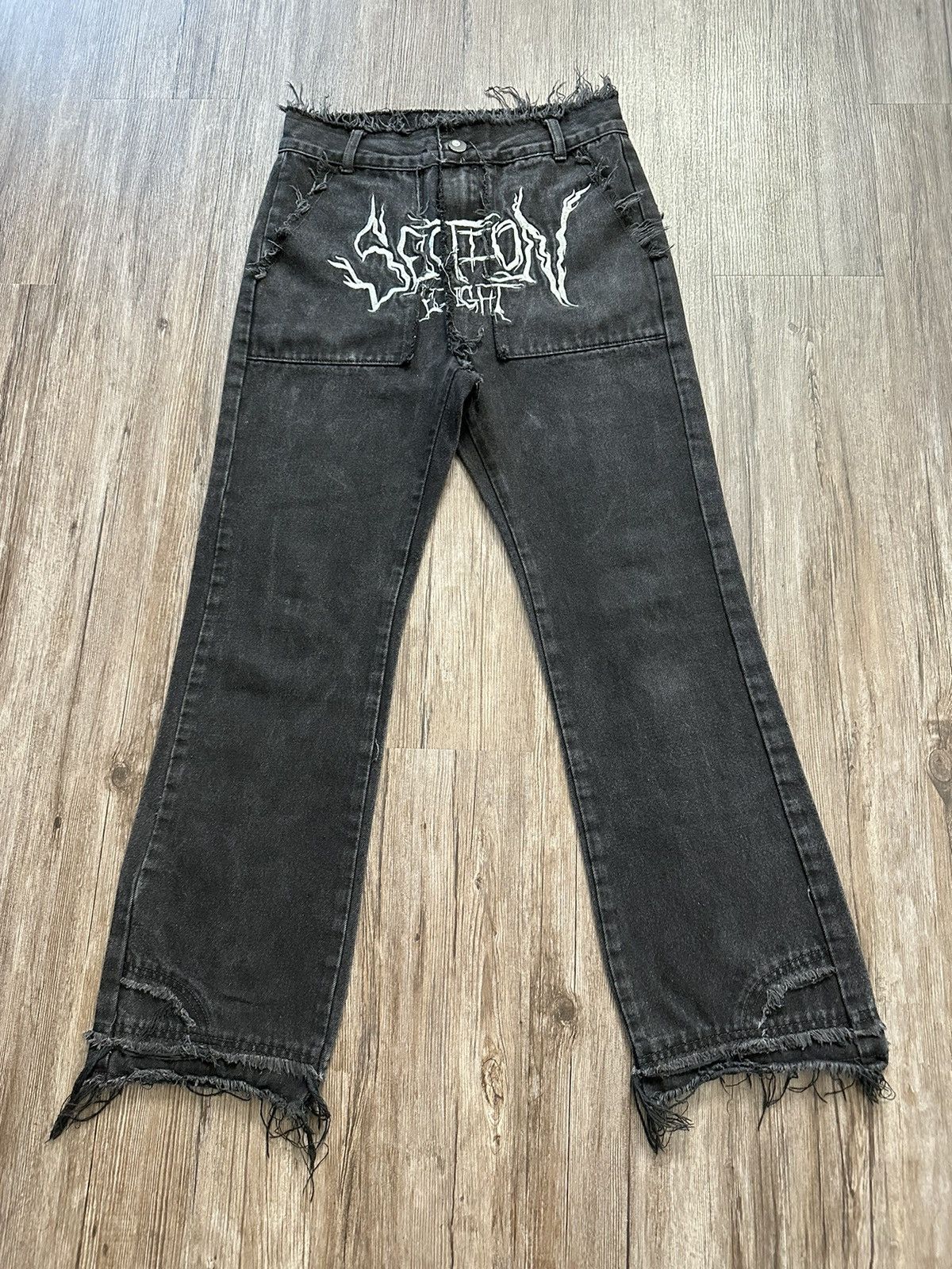 Section 8 × Streetwear 🎱Section Eight🎱 Embroidered Logo Denim Jeans ...