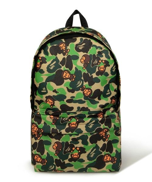 Bape A BATHING APE BABY MILO ABC CAMO LARGE BACKPACK Green | Grailed