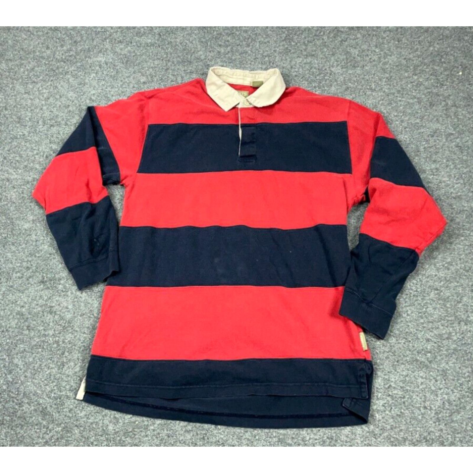 Arrow VTG 90s Rugby Polo Shirt Adult Large Red Blue Faded Distressed ...