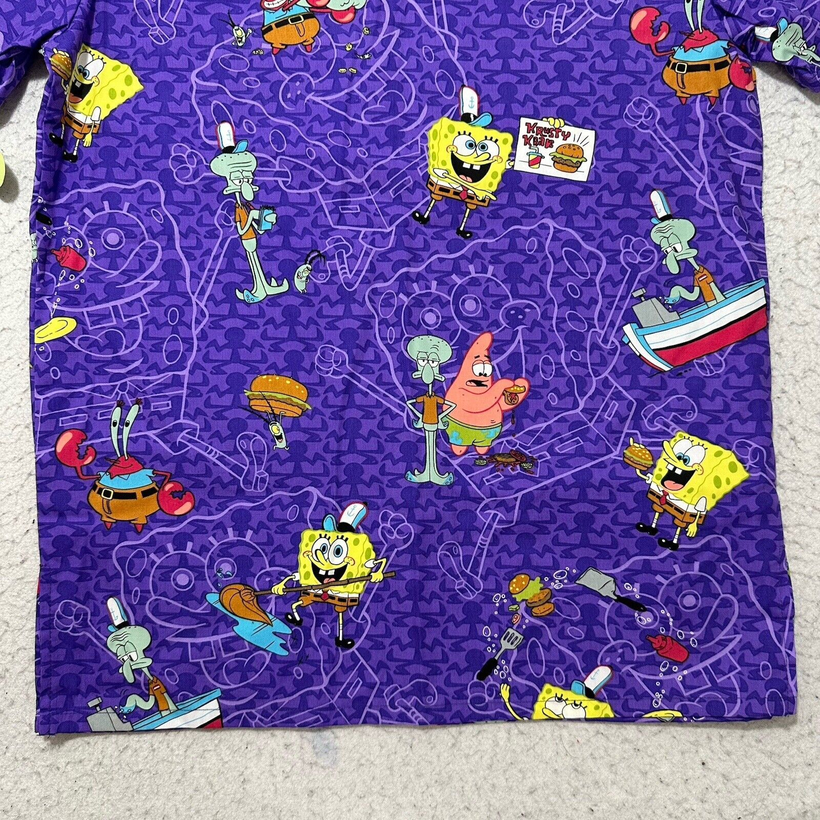 Nickelodeon Vintage Nickelodeon Small Spongebob Squarepants Scrubs 2002 ...
