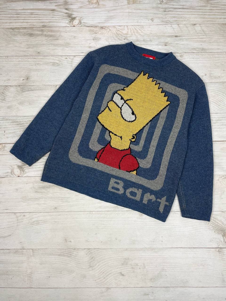 Vintage Vintage The Simpsons 2002 Bart Big Logo Knee Sweater Movie ...