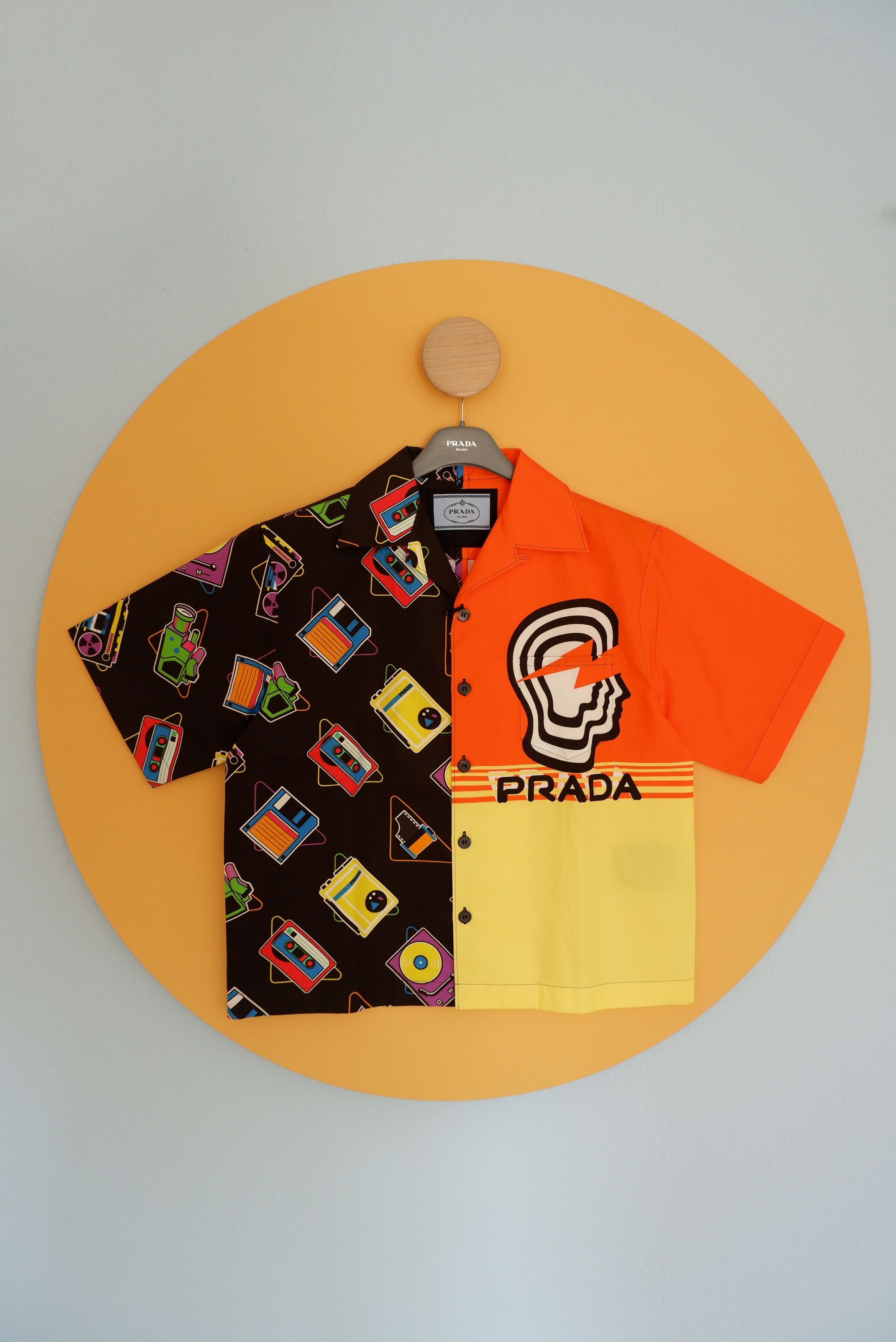 Prada Last price! Prada double match shirt with chest logo SS2020 | Grailed