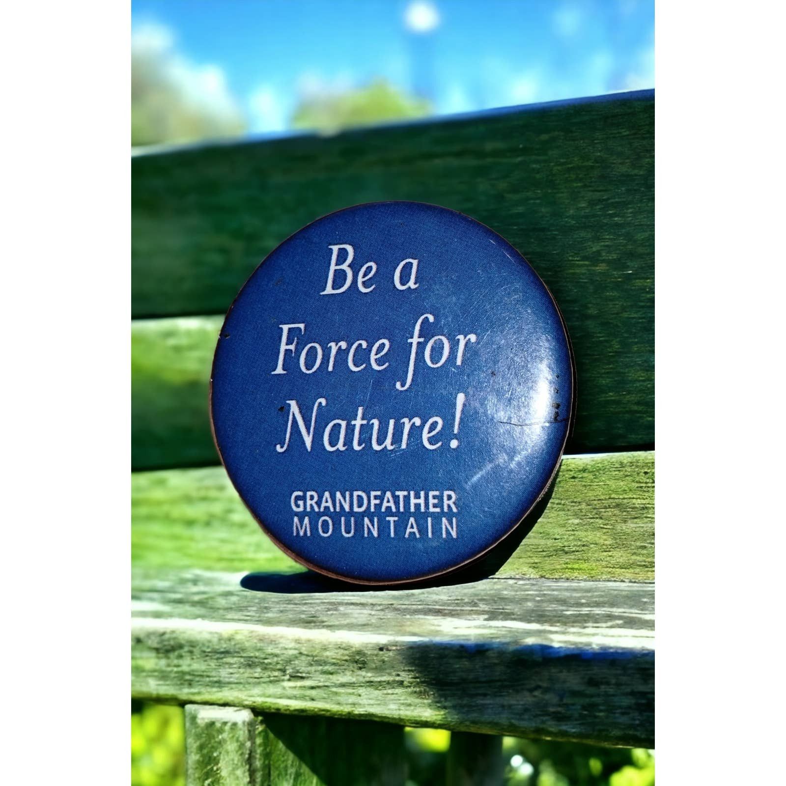 Vintage 55 Be a force for nature pinback button | Grailed