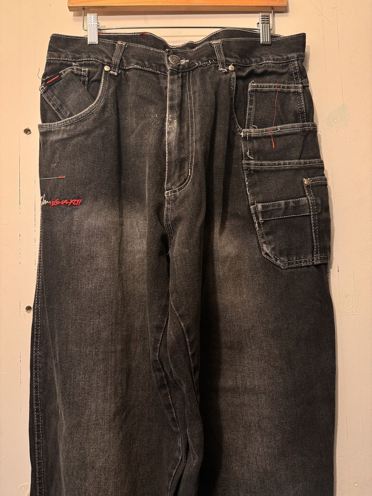 Fubu × Streetwear × Vintage VINTAGE Y2K FADED FUBU BAGGY DENIM CARGO JEANS 34x32 | Grailed