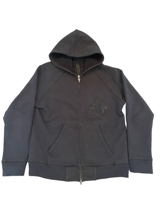 Chrome Hearts Chrome Hearts Triple Cross Patch Zip-Up Hoodie | Grailed