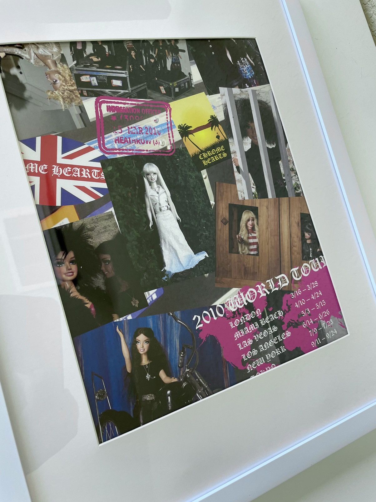 Chrome Hearts Chrome Hearts 2010 Barbie world tour 9x11 Framed poster ...