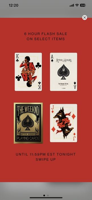 The Weeknd The Weeknd After Hours Playing Cards | Grailed