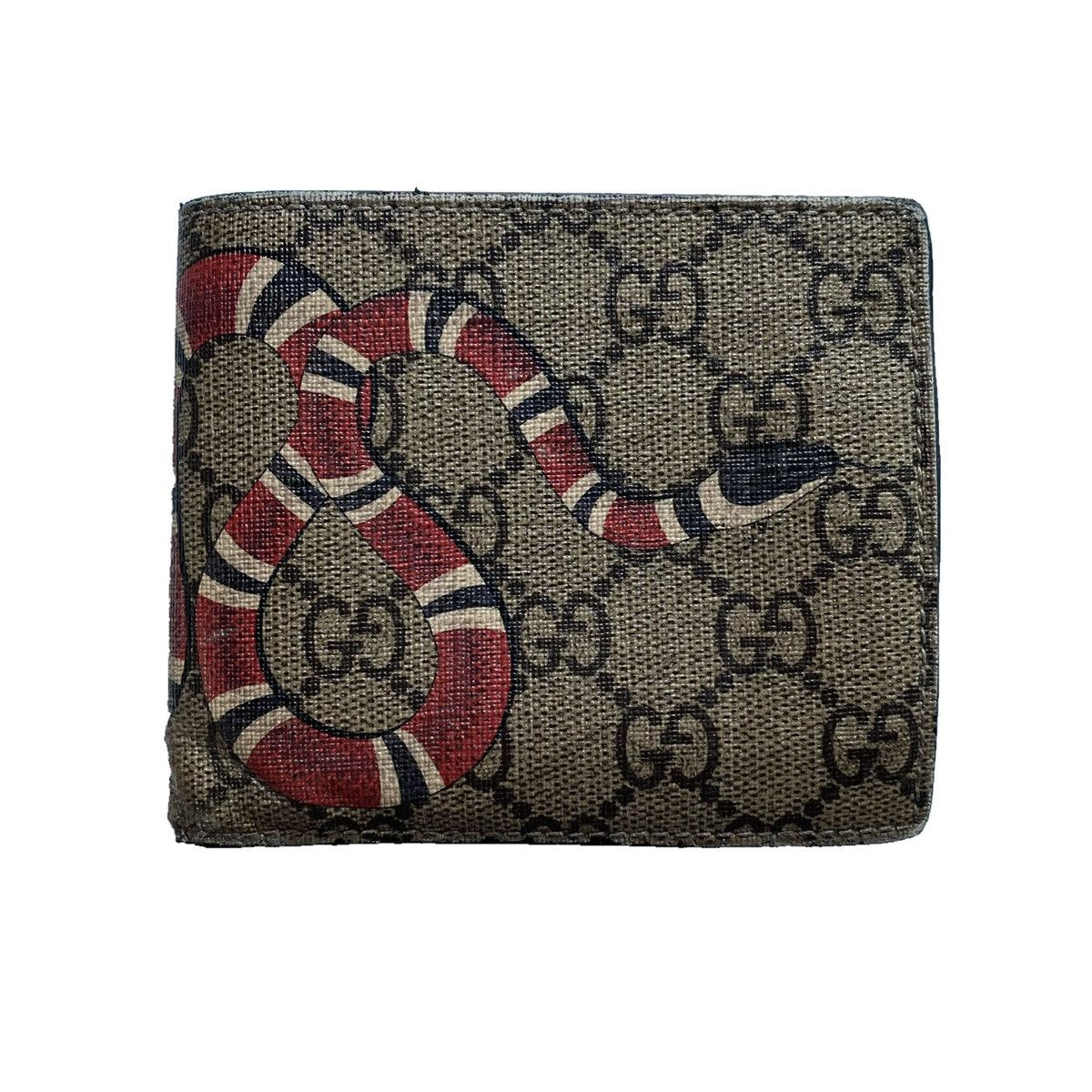 Gucci Gucci King Snake Monogram Bifold Wallet | Grailed