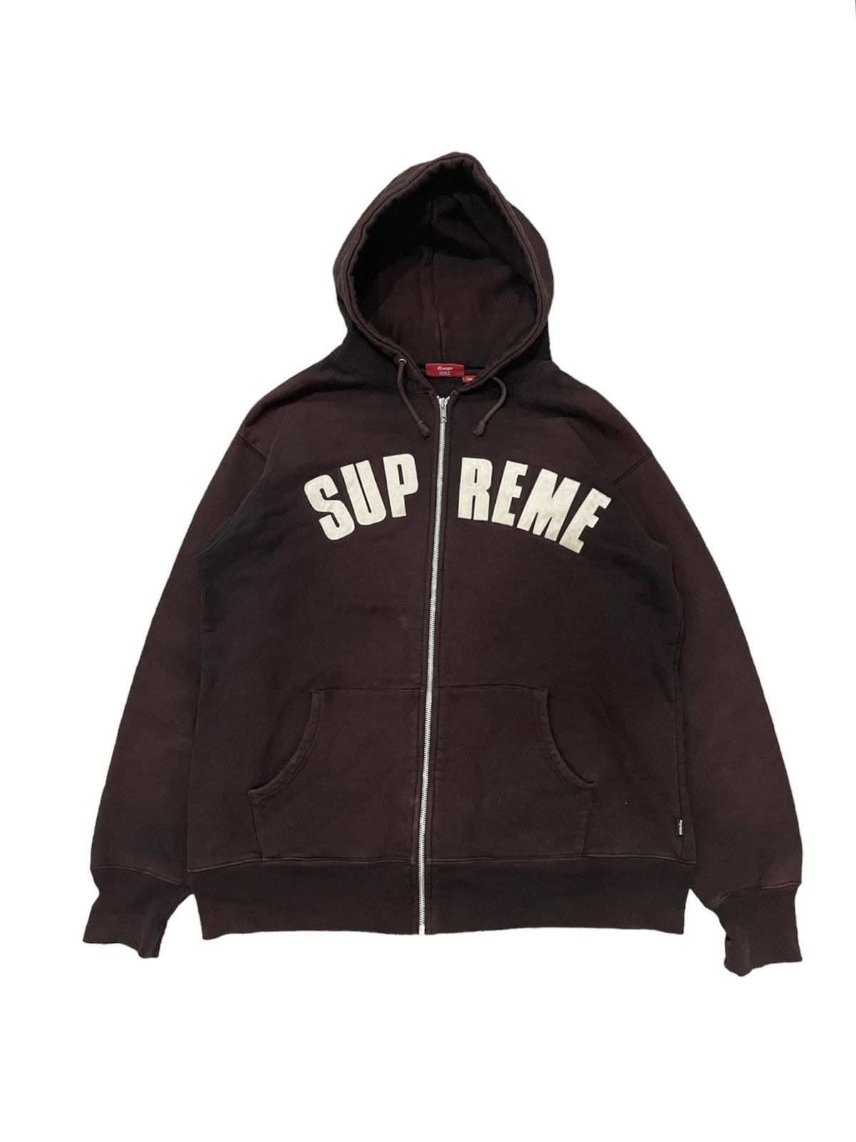 Supreme Vintage Supreme Arc Logo Zipper Baggy Hoodie | Grailed