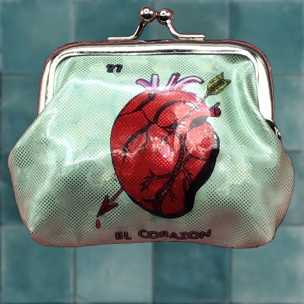 Closed Mexican Loteria Coin Purse Mens Green Retro Style | Grailed