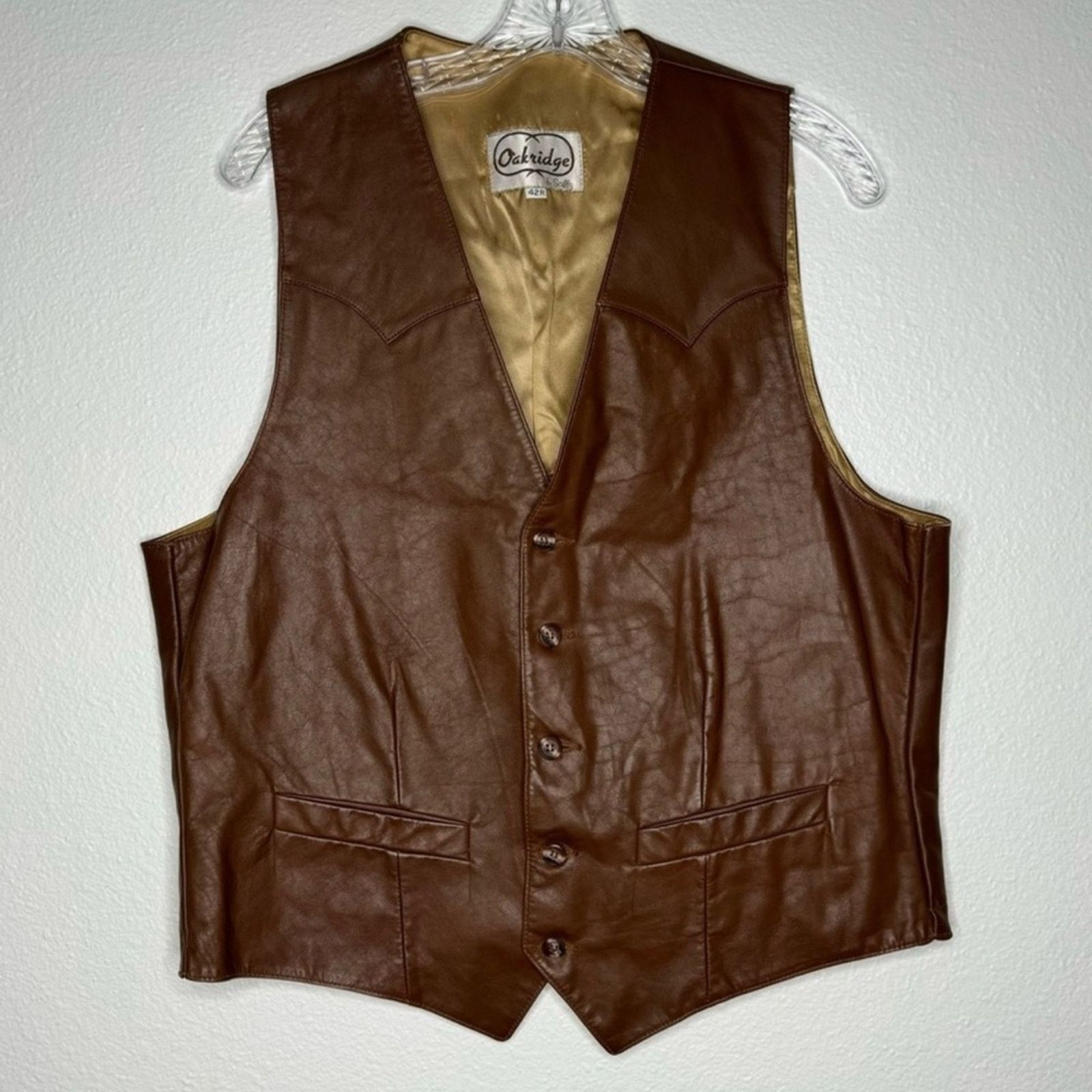 Scully Leather Oakridge by Scully Vintage Western Leather Vest rodeo ...