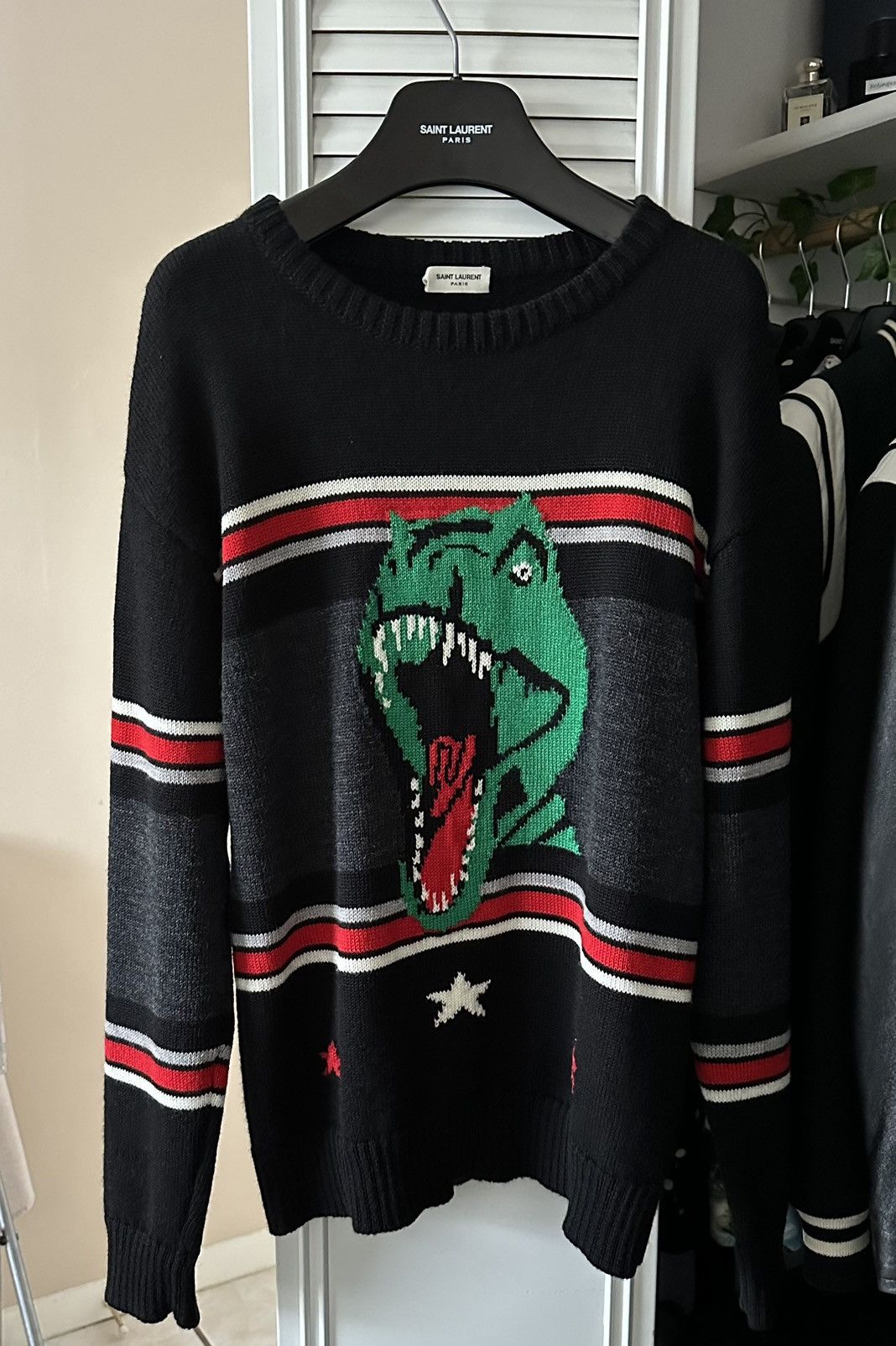 Saint Laurent Paris Saint Laurent T-Rex sweater | Grailed