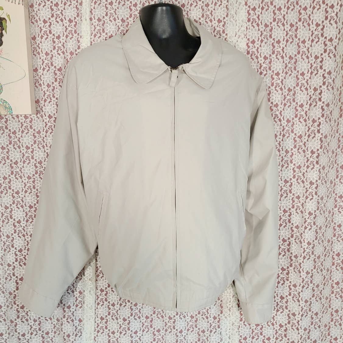 William Barry vintage 90s William Barry cream windbreaker large mens ...