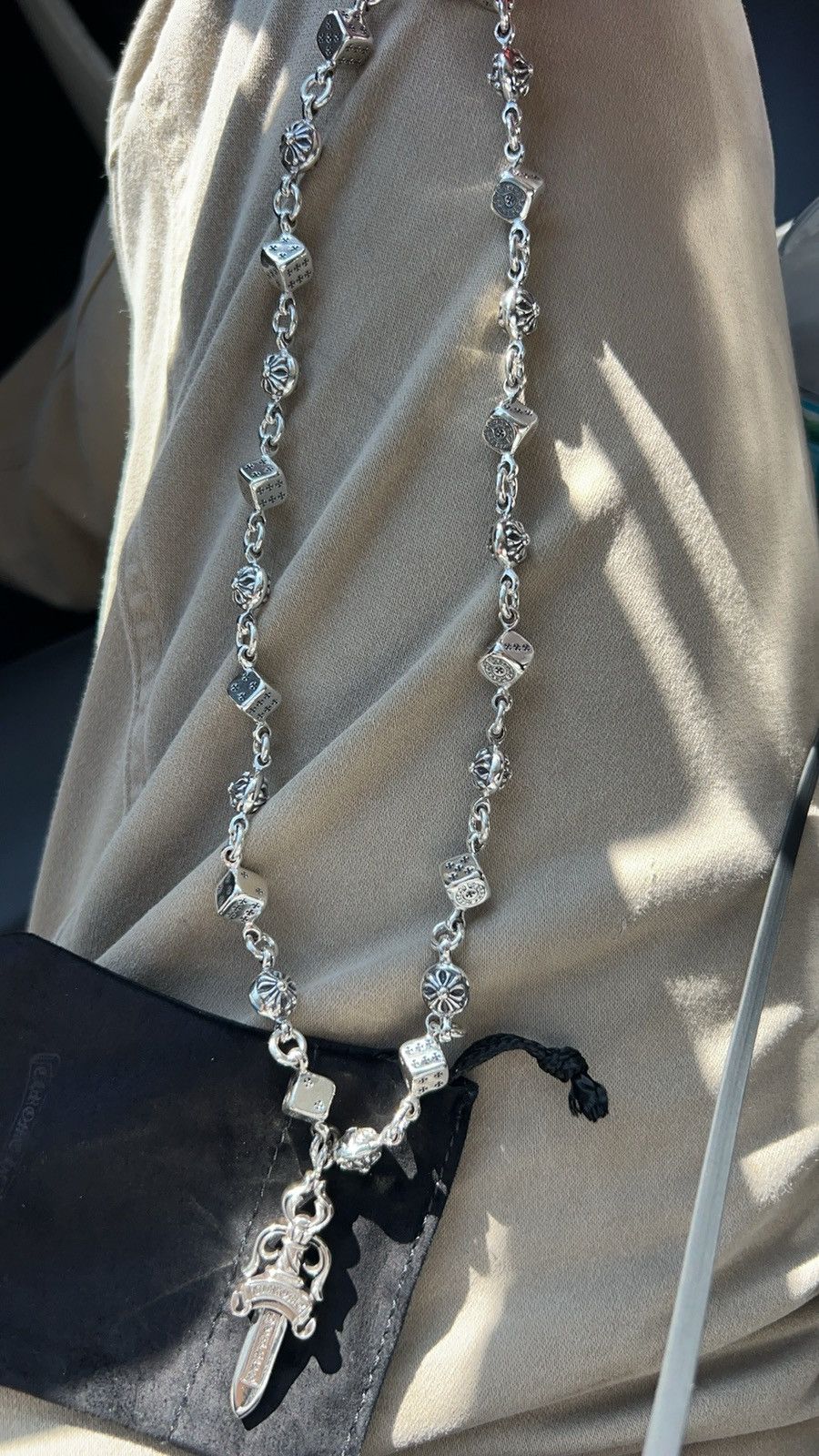 Chrome Hearts Dice necklace with dagger | Grailed