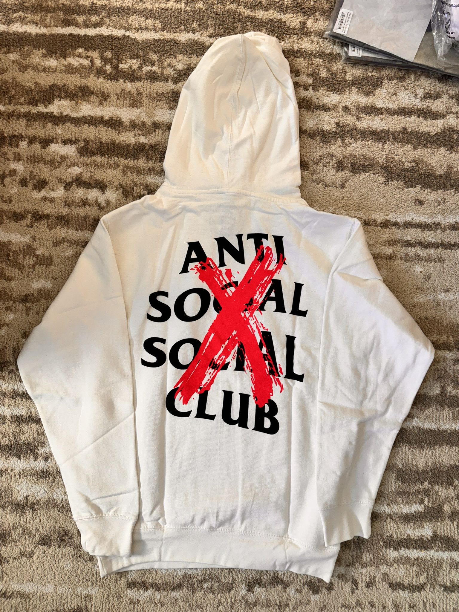 Anti Social Social Club Anti Social Social Club Cancelled Hoodie White (Pink X) | Grailed