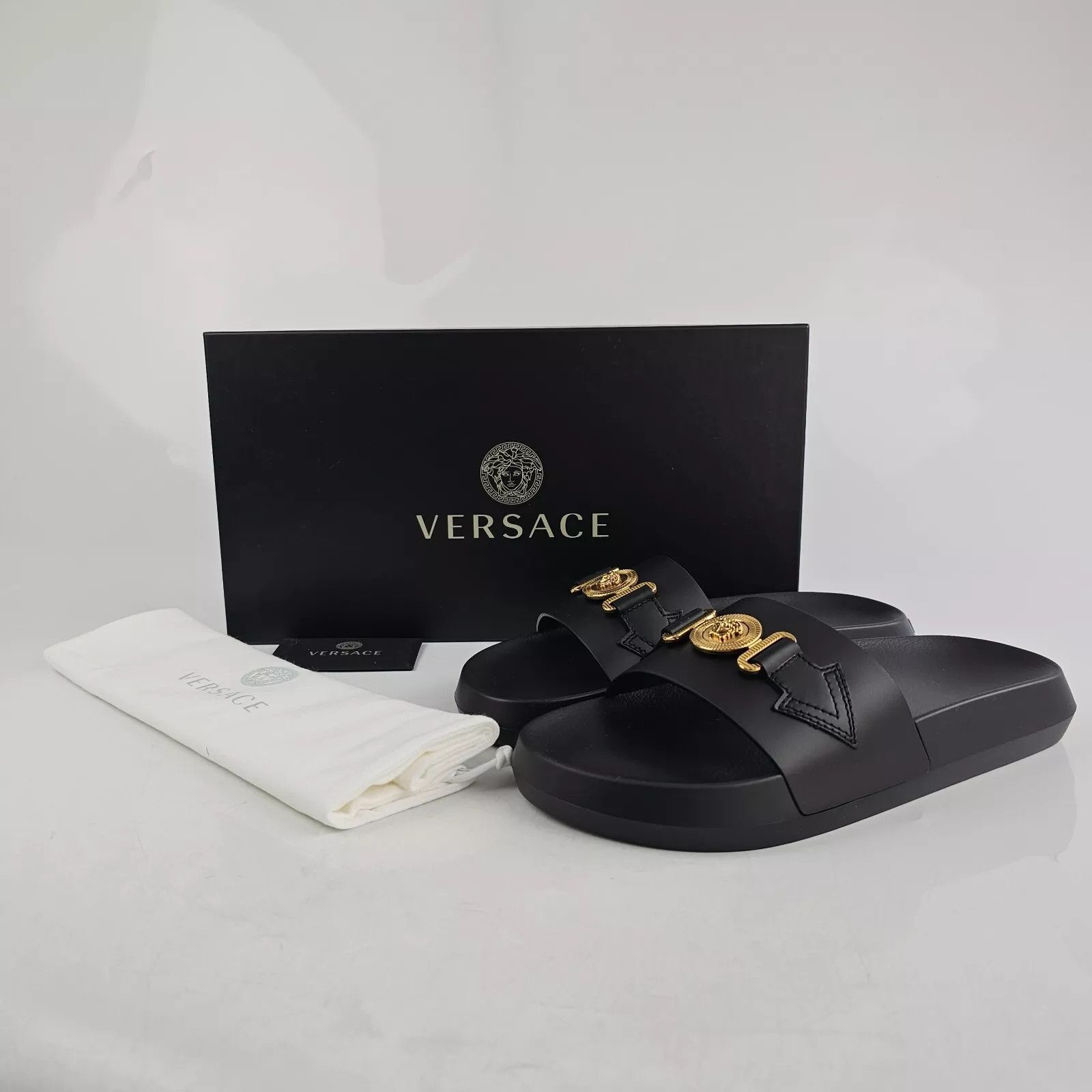 Versace Versace Medusa Men's Black Slide Sandals New | Grailed