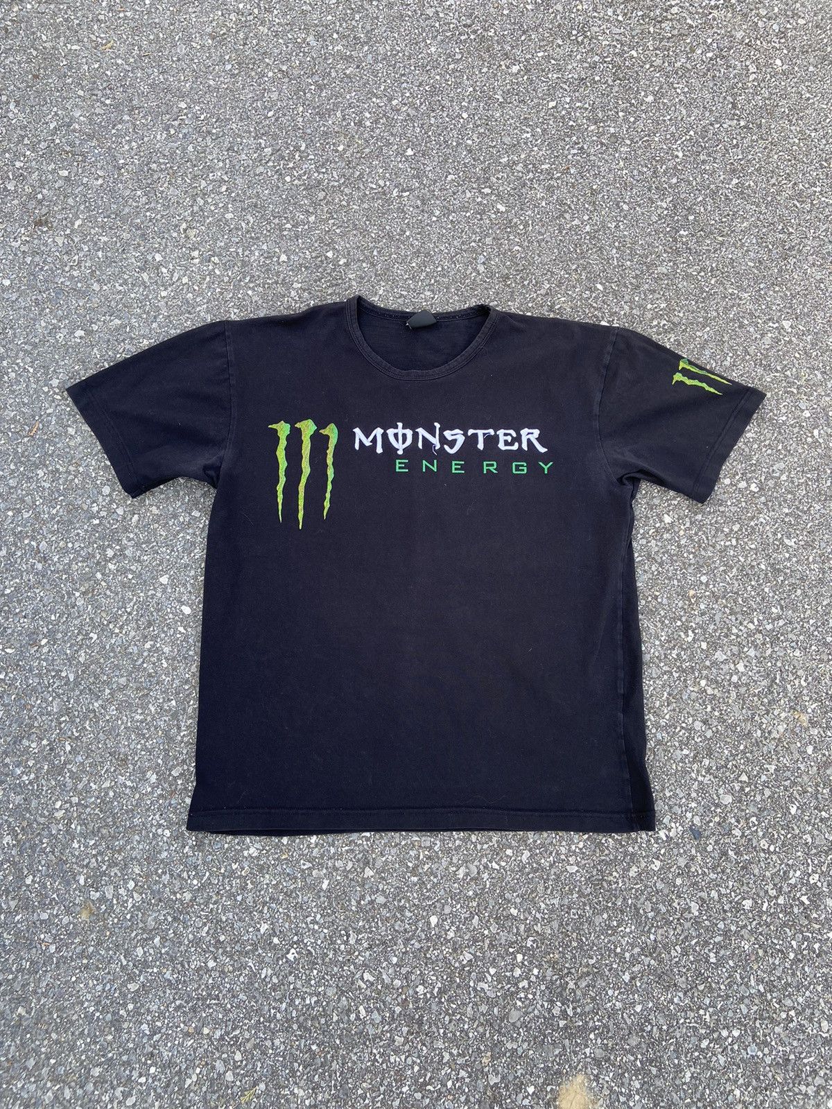 Vintage Monster Energy vintage black boxy tees 90s logo racing | Grailed