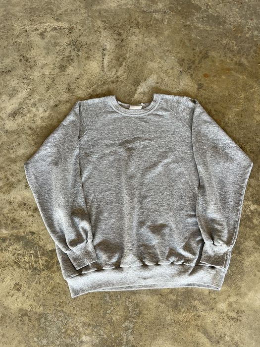 Vintage Crazy Vintage Essential 1980s Thin Grey Blank Crewneck | Grailed