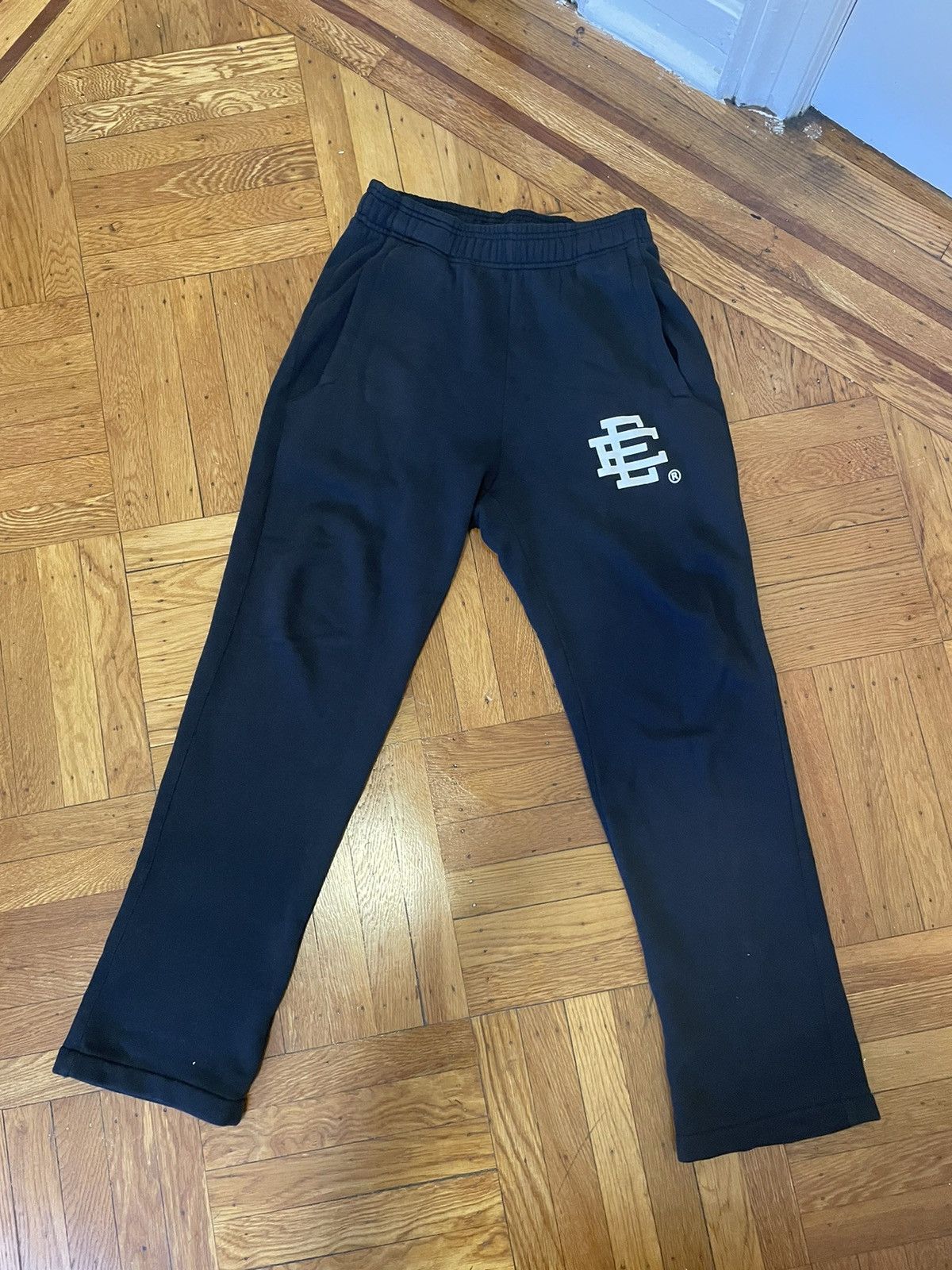 Eric Emanuel Eric Emanuel White Logo Black Sweatpants | Grailed