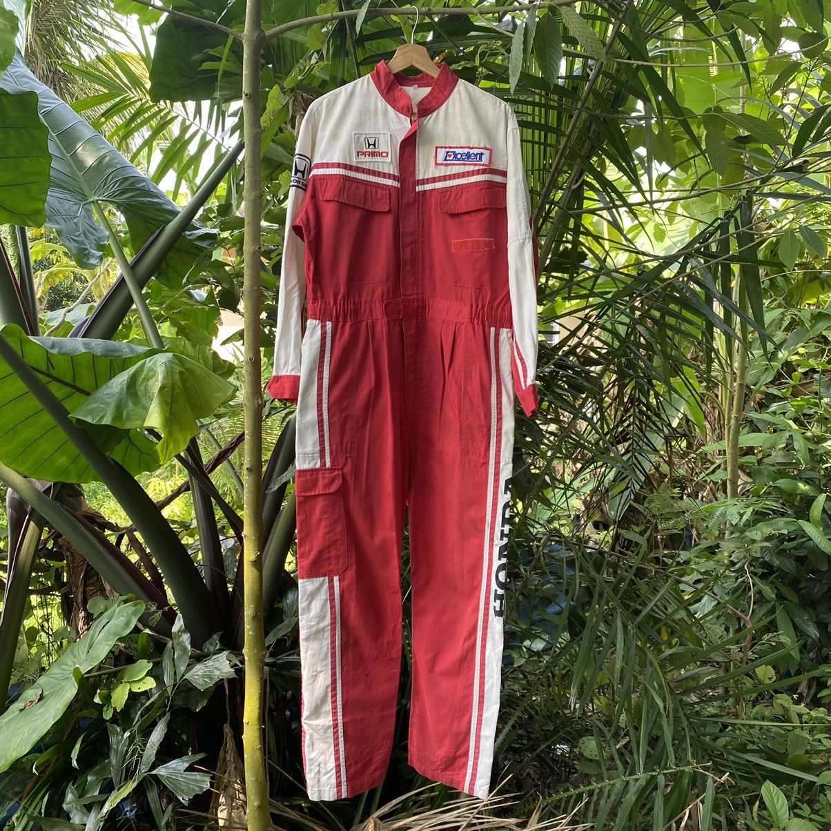 Overalls × Racing × Sports Specialties VINTAGE 90s HONDA PRIMO MECHANIC ...