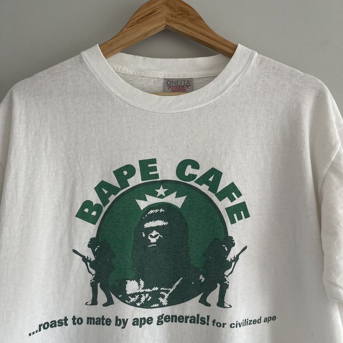 Bape OG Bape Oneita Tag Bape Cafe Soldiers Generals Tee | Grailed