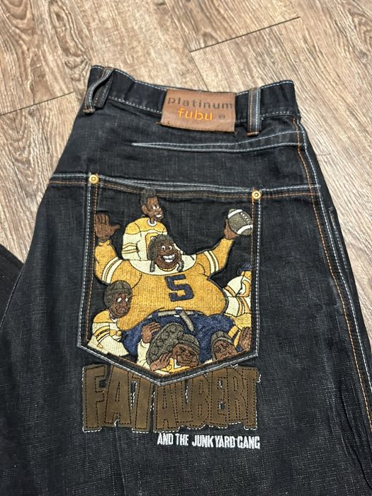 Fubu VTG rare fat albert and the junkyard gang fubu baggy pants | Grailed