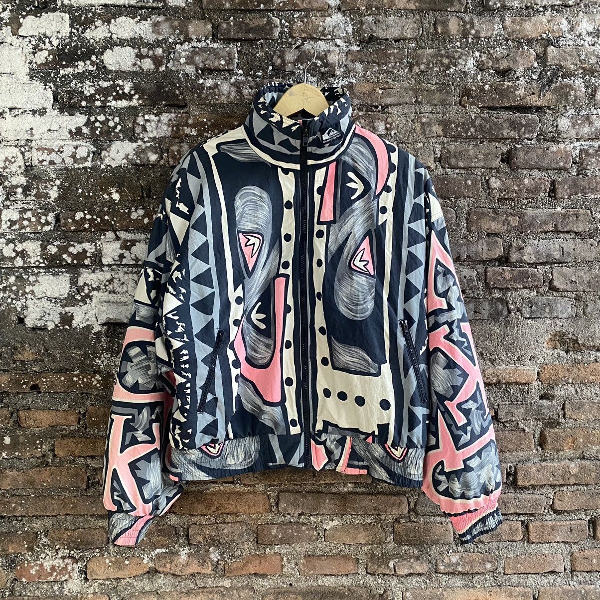 Quicksilver Super Rare VINTAGE QuickSilver windbreaker full print | Grailed