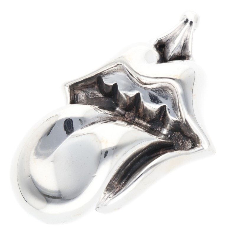 Chrome Hearts Chrome Hearts Silver LIPS TONGUE Charm Necklace | Grailed