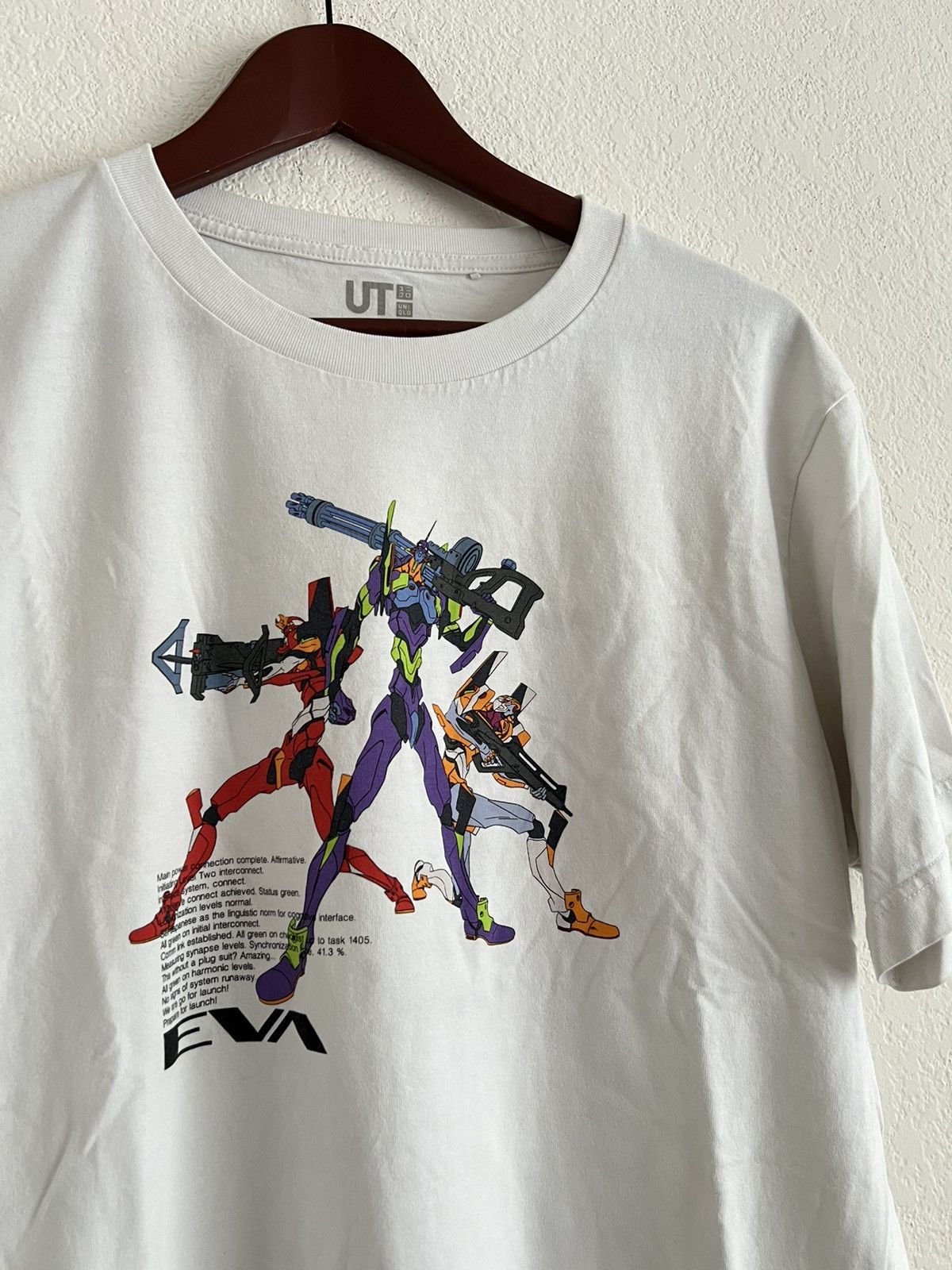 Uniqlo Uniqlo Neon Genesis Evangelion Anime EVA Collab White Tee | Grailed