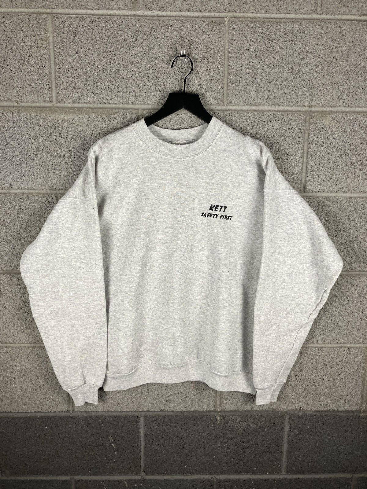 Vintage Vintage 90s Safety First Construction Crewneck | Grailed