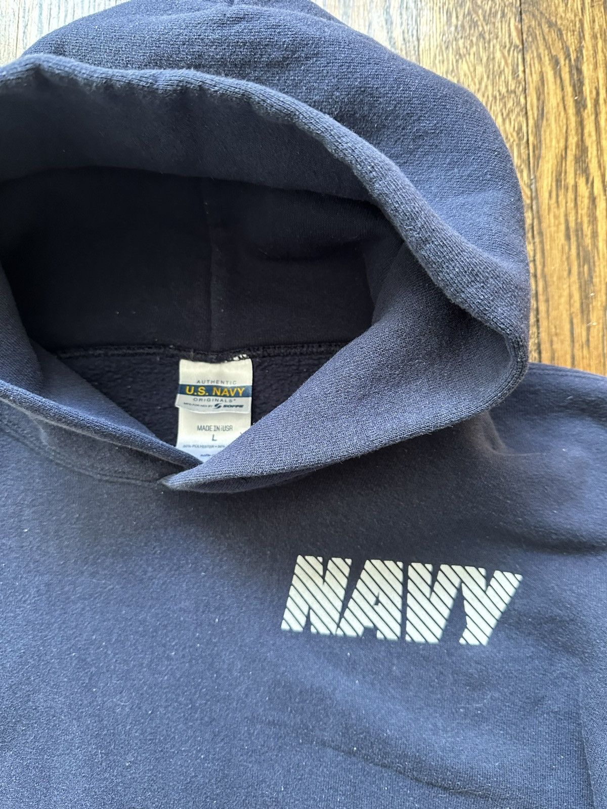 Soffe Vintage 90s US Navy Logo Hoodie | Grailed