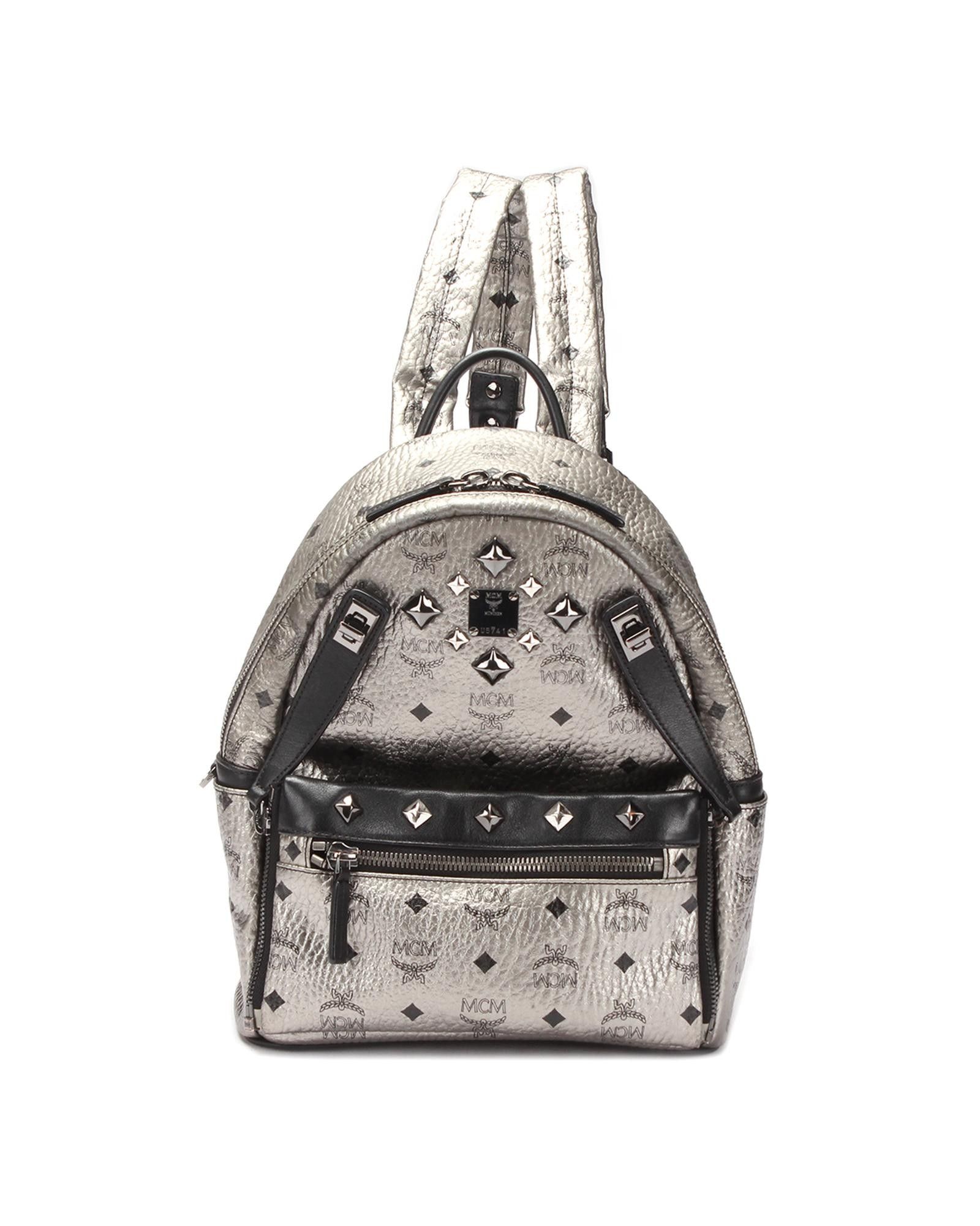 MCM Grey Visetos Backpack Bag in B Condition | Grailed