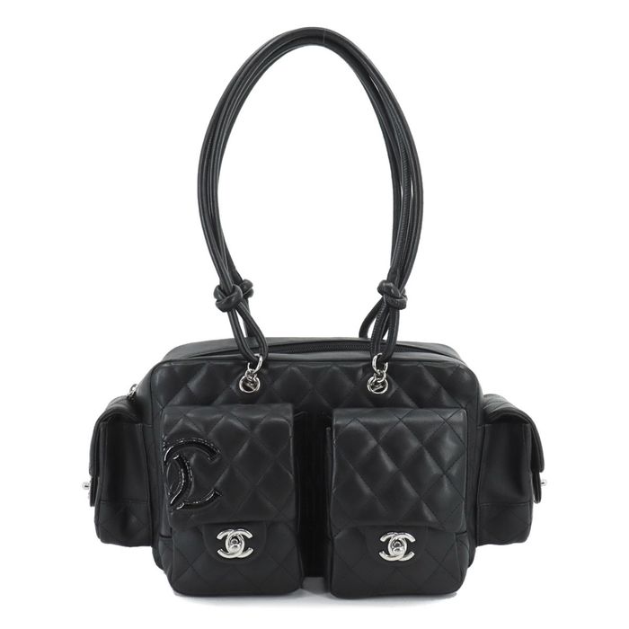Chanel CHANEL Cambon Line Multi-Pocket Shoulder Bag Leather Enamel ...