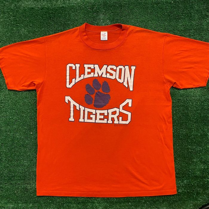 Vintage Vintage 80s Clemson Tigers Single Stitch College Sports Tee ...