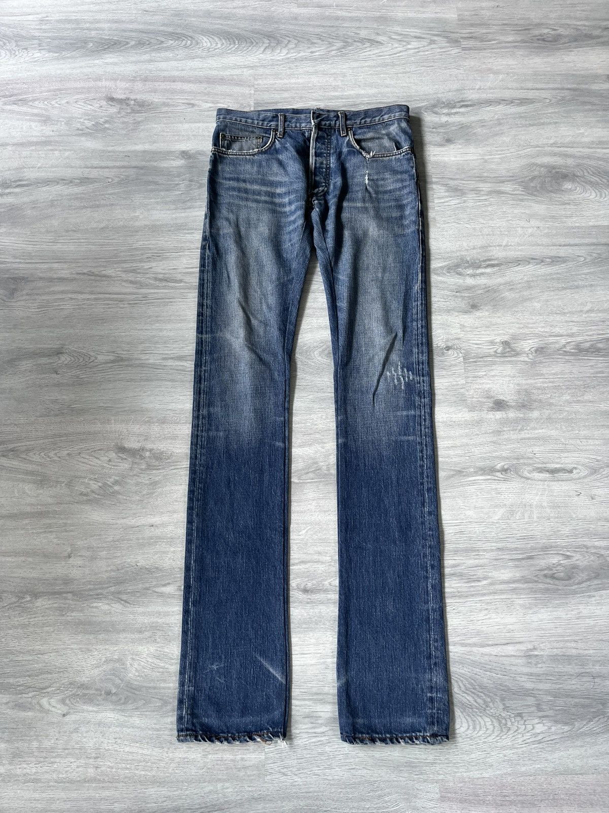 Dior × Hedi Slimane Dior Homme SS06 Distressed Clawmark Denim Jeans ...