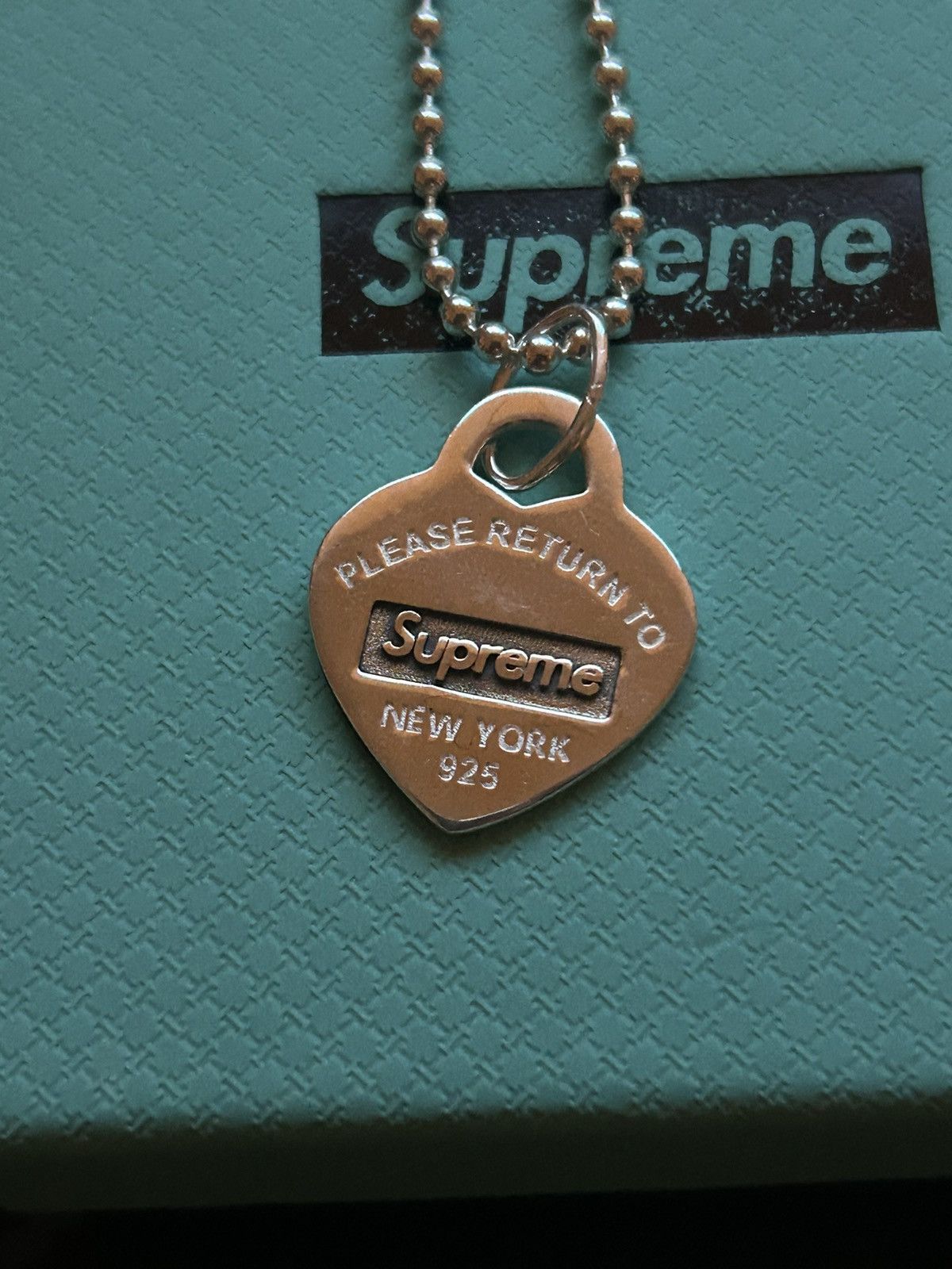 Supreme × Tiffany & Co. Supreme X Tiffany “Heart Necklace” | Grailed