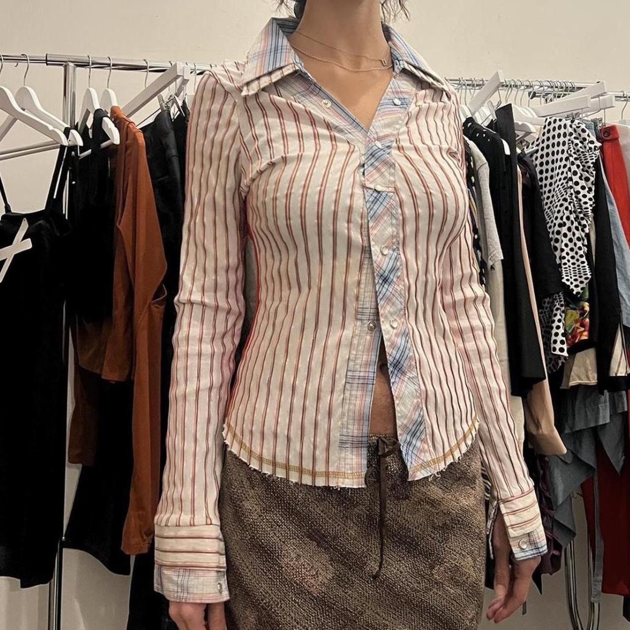 Vintage Italian Remake Brand Striped Button Up | Grailed