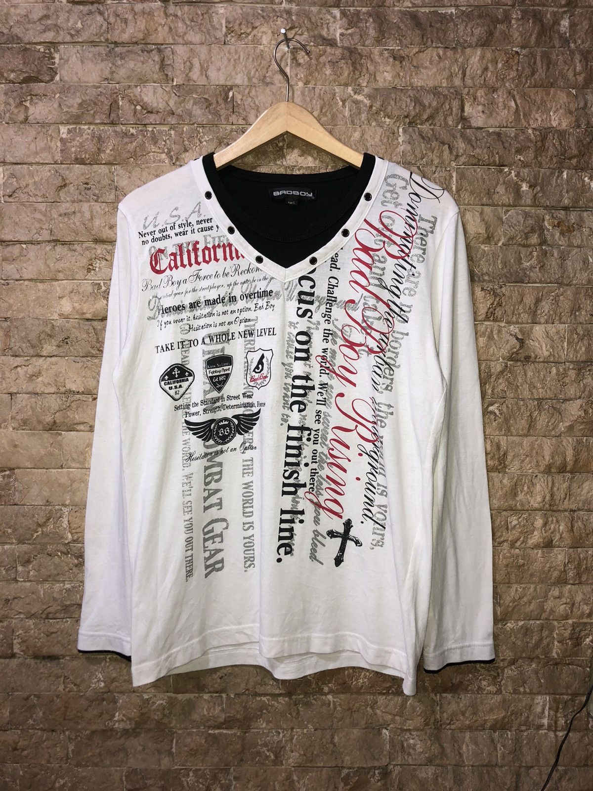 Japanese Brand Y2K Bad Boy poem double layer ifisixwasnine lgb style ...