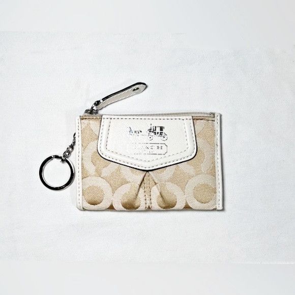 Coach Coach Madison Op Art Khaki Mini Skinny ID Card Coin Purse | Grailed