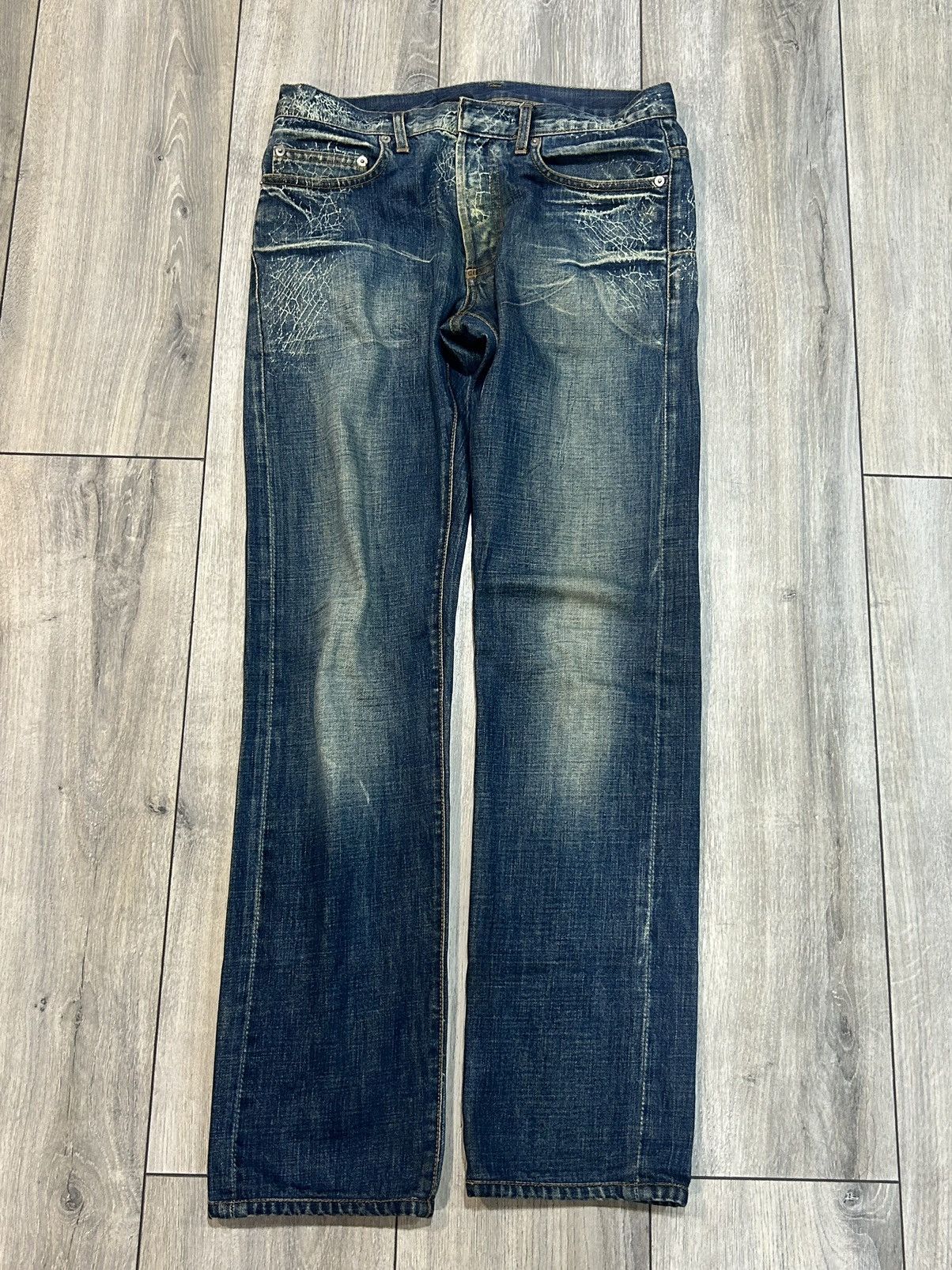 Dior Hedi Dior SS07 Spider Web Denim | Grailed