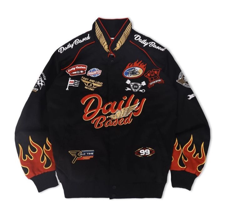 Racing Racing jacket undaunted jacket racing varsity jacket | Grailed