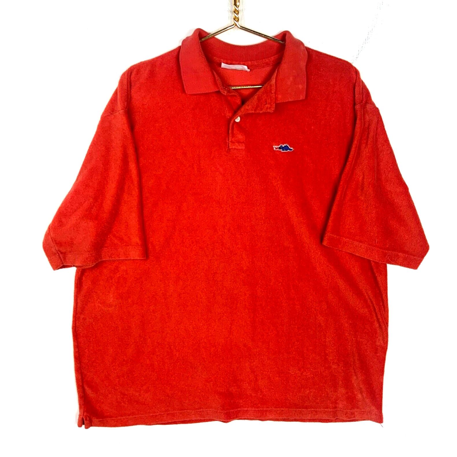 Sears Vintage Sears Terry Cloth Polo Collar Shirt 2XL Orange 70s 80s ...