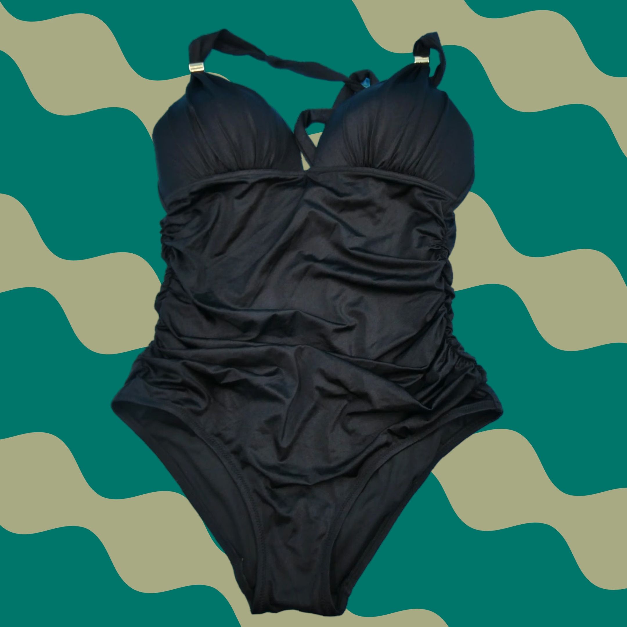 Victoria's Secret Victorias Secret Swimsuit Large Black Padded Ruffle ...
