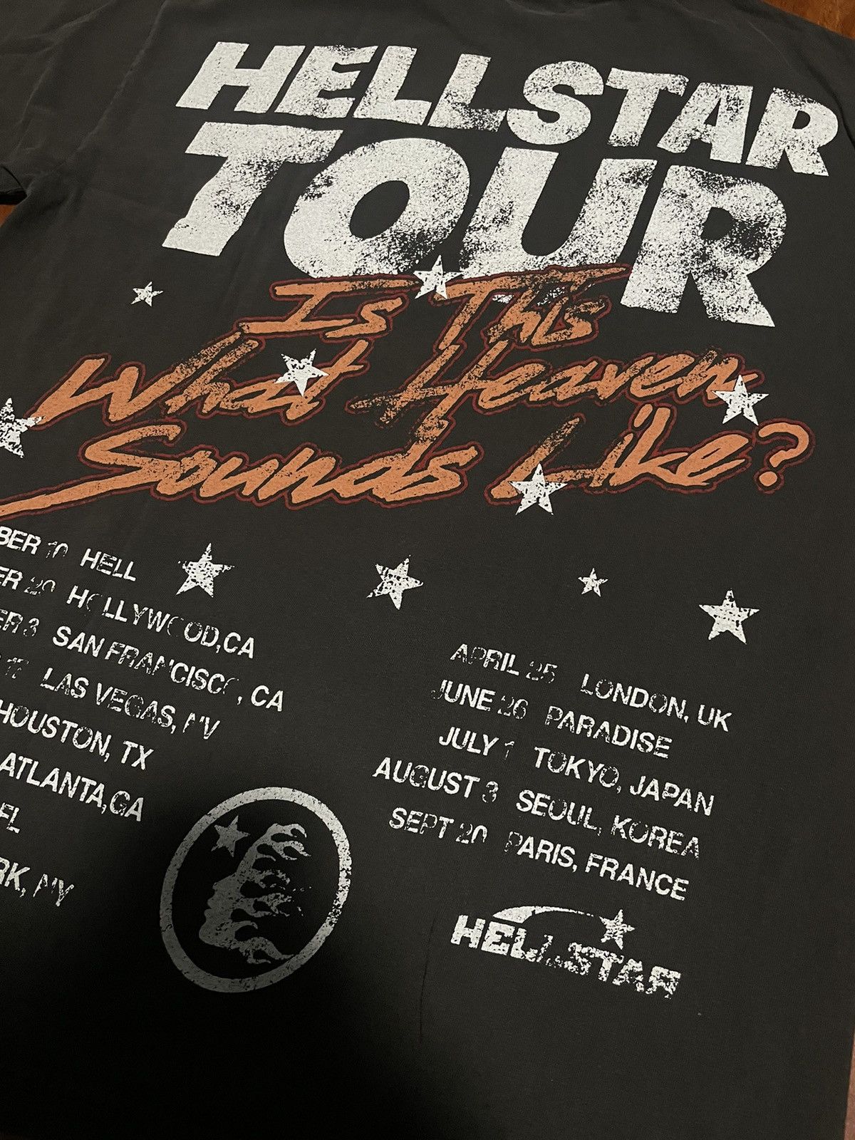 HELLSTAR Hellstar Records Heaven Sounds Biker Tour T-Shirt | Grailed