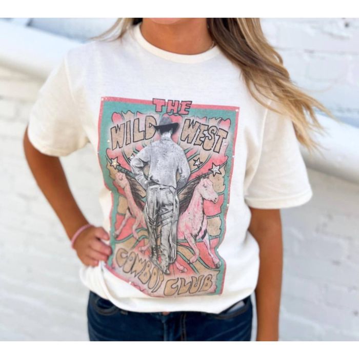 Designer J.COONS wild west cowboys club t-shirt in white | Grailed